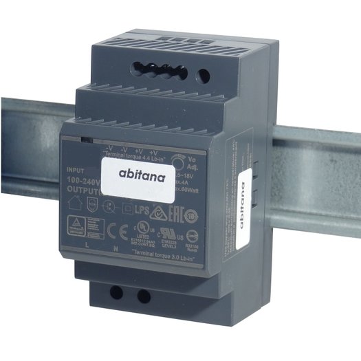 Power supply 5V 6,5A - 4 outputs - DIN-rail mount